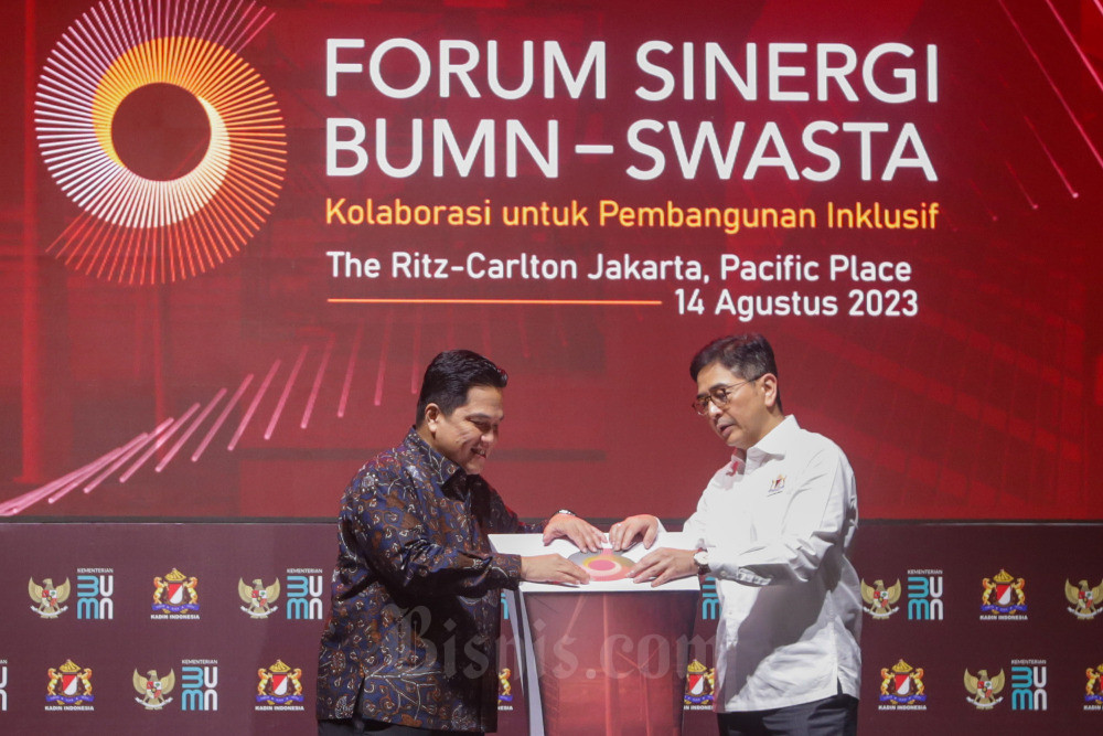Kementerian BUMN Berkolaborasi Dengan Kadin Indonesia Hadirkan Forum Sinergi BUMN dan Swasta