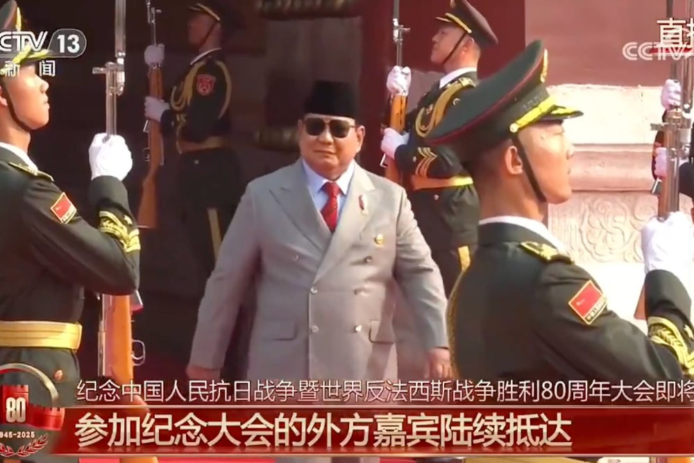 Momen Prabowo Salaman dengan Xi Jinping saat Hadiri Parade Militer China