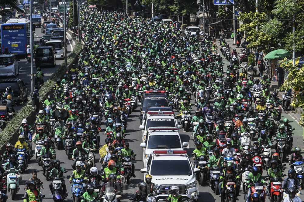 Ojol Gelar Demo Akbar Hari Ini (17/9), Geruduk Istana Merdeka hingga DPR RI