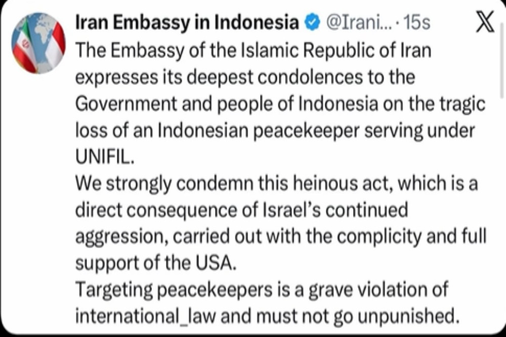 Kedubes Iran Sampaikan Belasungkawa Gugurnya Prajurit TNI di Bawah ...