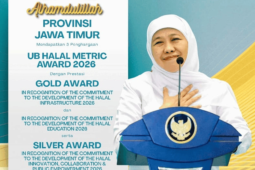 Gubernur Khofifah Bawa Jatim Borong Tiga Award di UB Halal Metric 2026