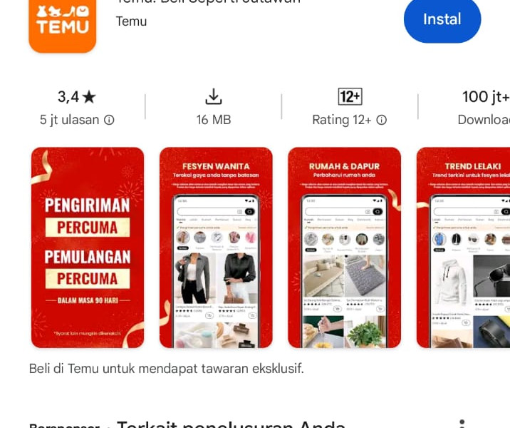 Kemenkominfo Klaim Telah Blokir Aplikasi Temu, PSE Ilegal Kemenkominfo Klaim Telah Blokir Aplikasi Temu, PSE Ilegal