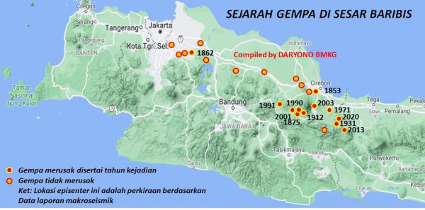 Deretan Sesar Aktif Di Indonesia, dan Gempa Bumi yang Pernah Ditimbulkannya