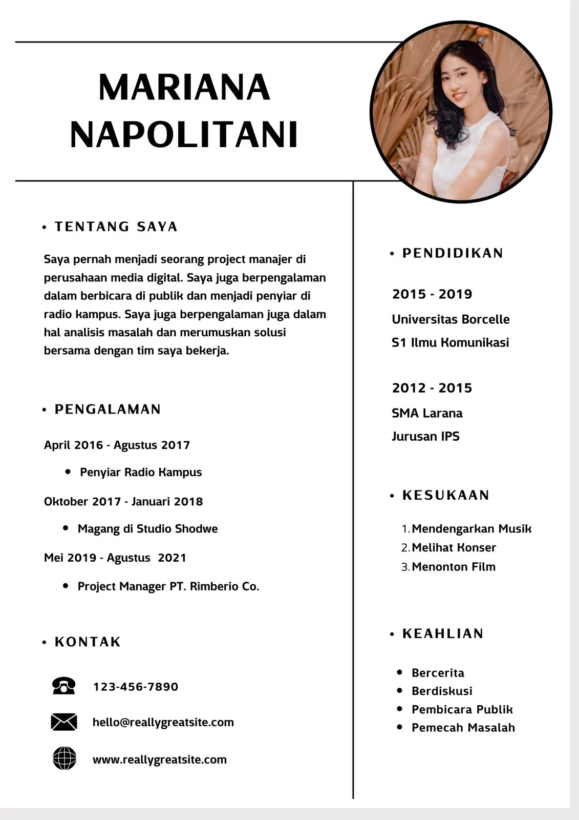 Contoh Cv Ats Fresh Graduate Manajemen Asn Imagesee Vrogue co