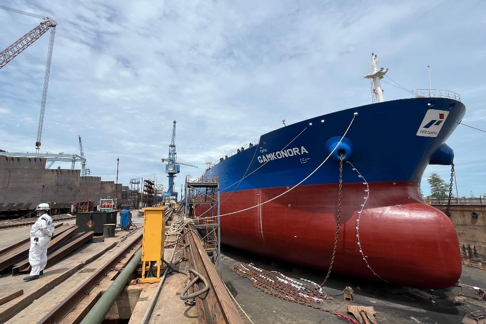 Menilik Docking Kapal Tanker Raksasa Gamkonora Andalan Pertamina